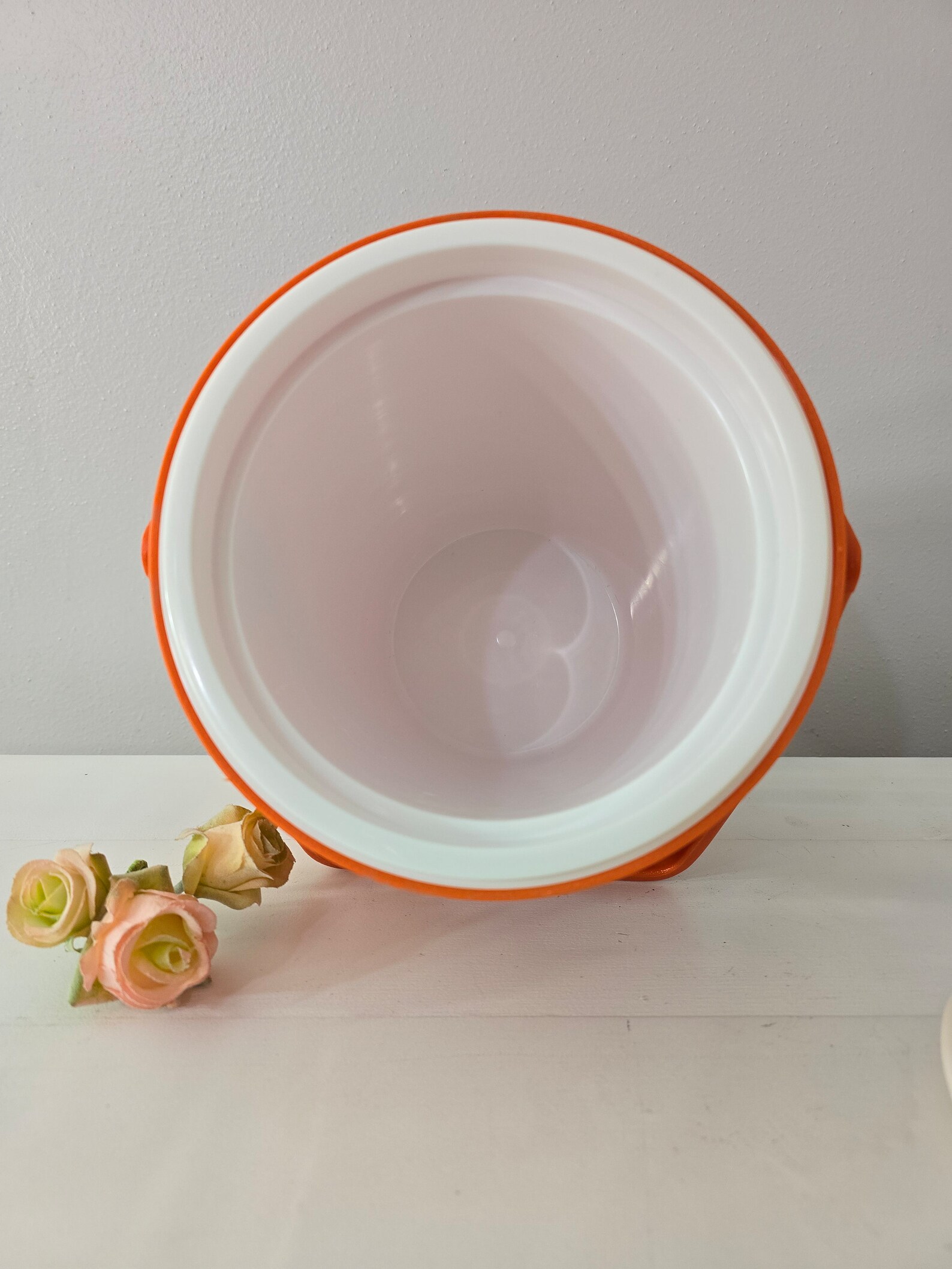 Vintage Rubbermaid Orange Ice Bucket With Lid - Etsy