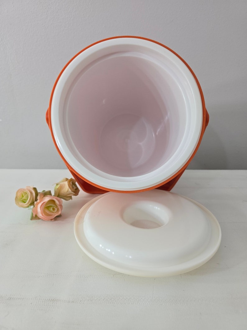 Vintage Rubbermaid Orange Ice Bucket With Lid - Etsy