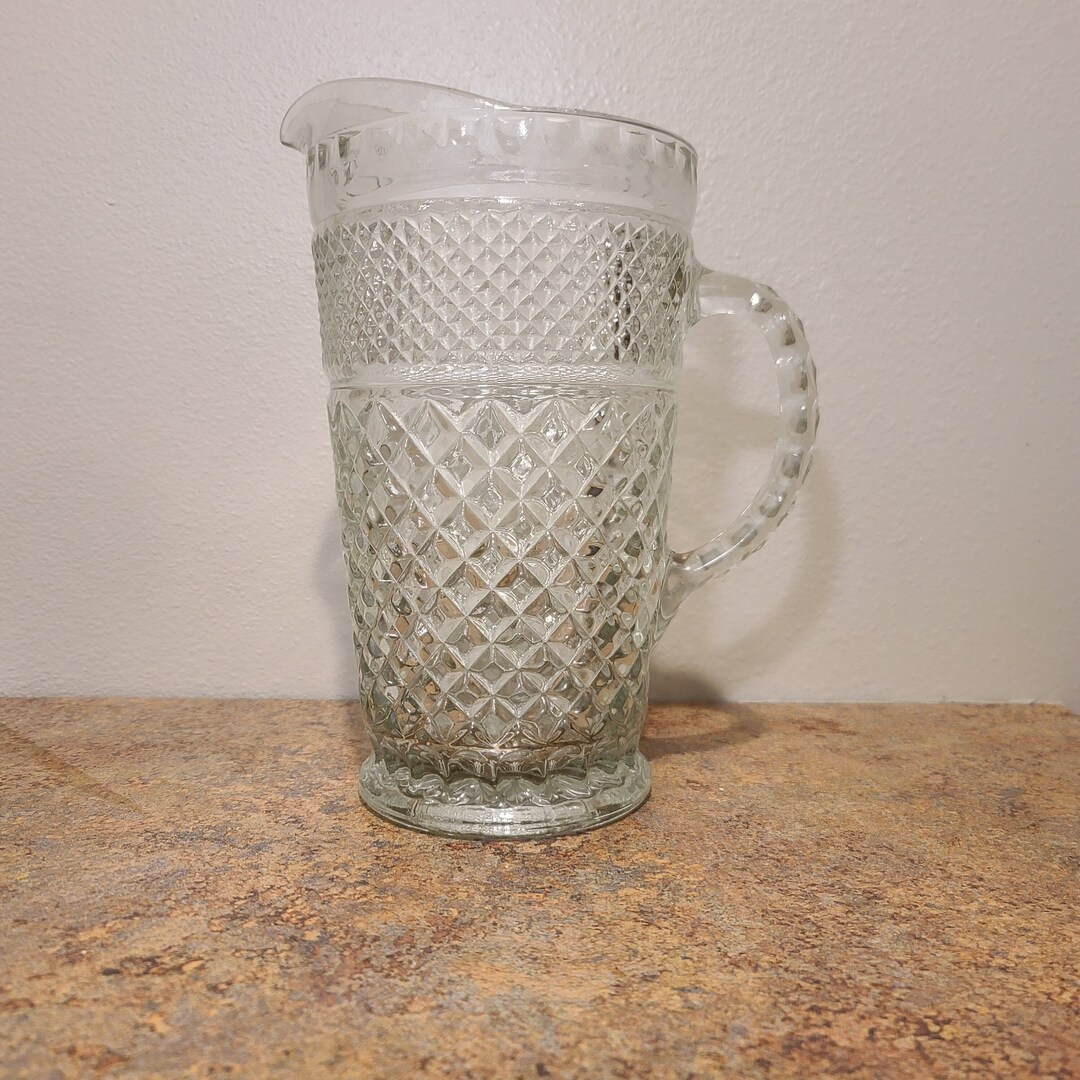 Vintage Anchor Hocking Wexford Crystal Pitcher - Etsy