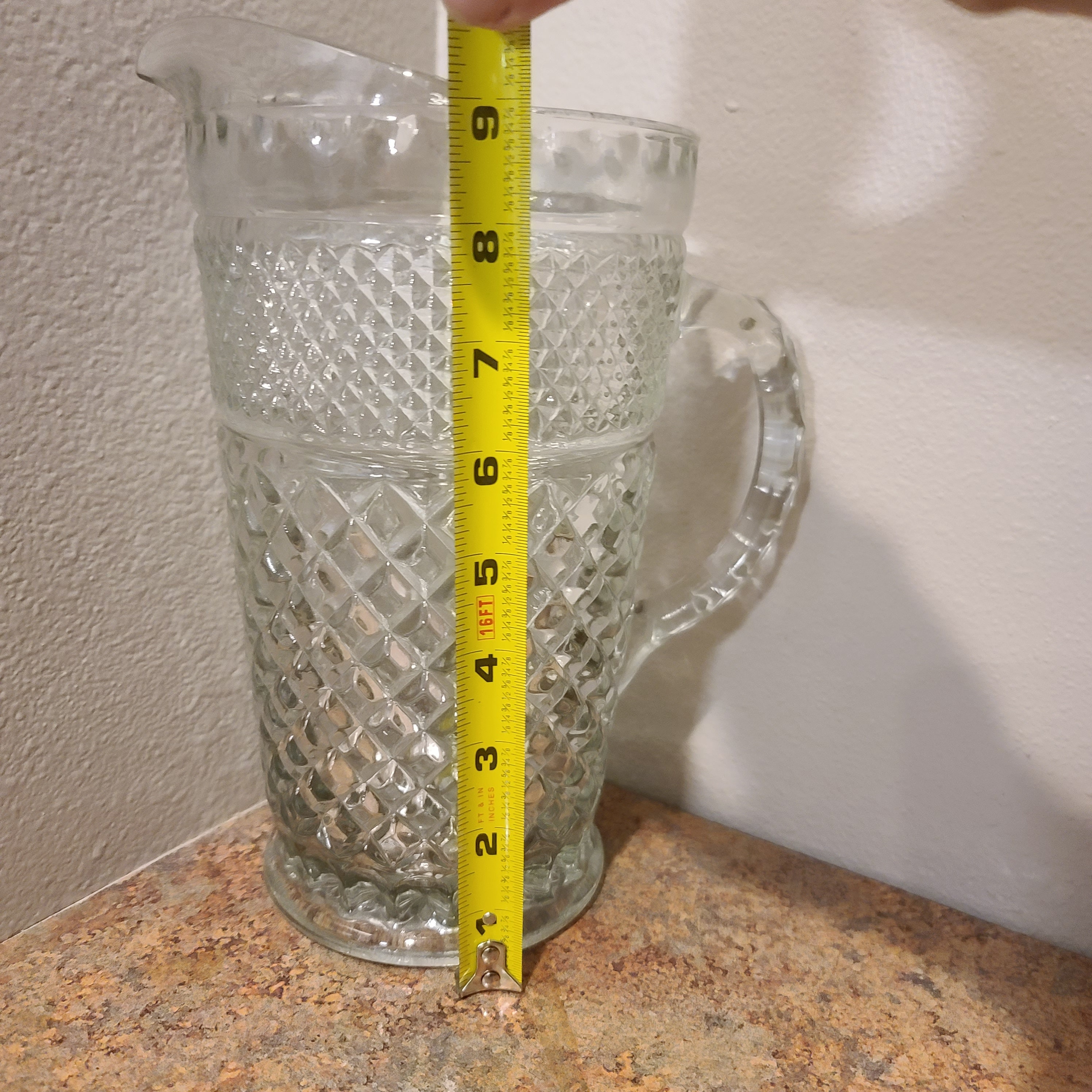 Vintage Anchor Hocking Wexford Crystal Pitcher - Etsy