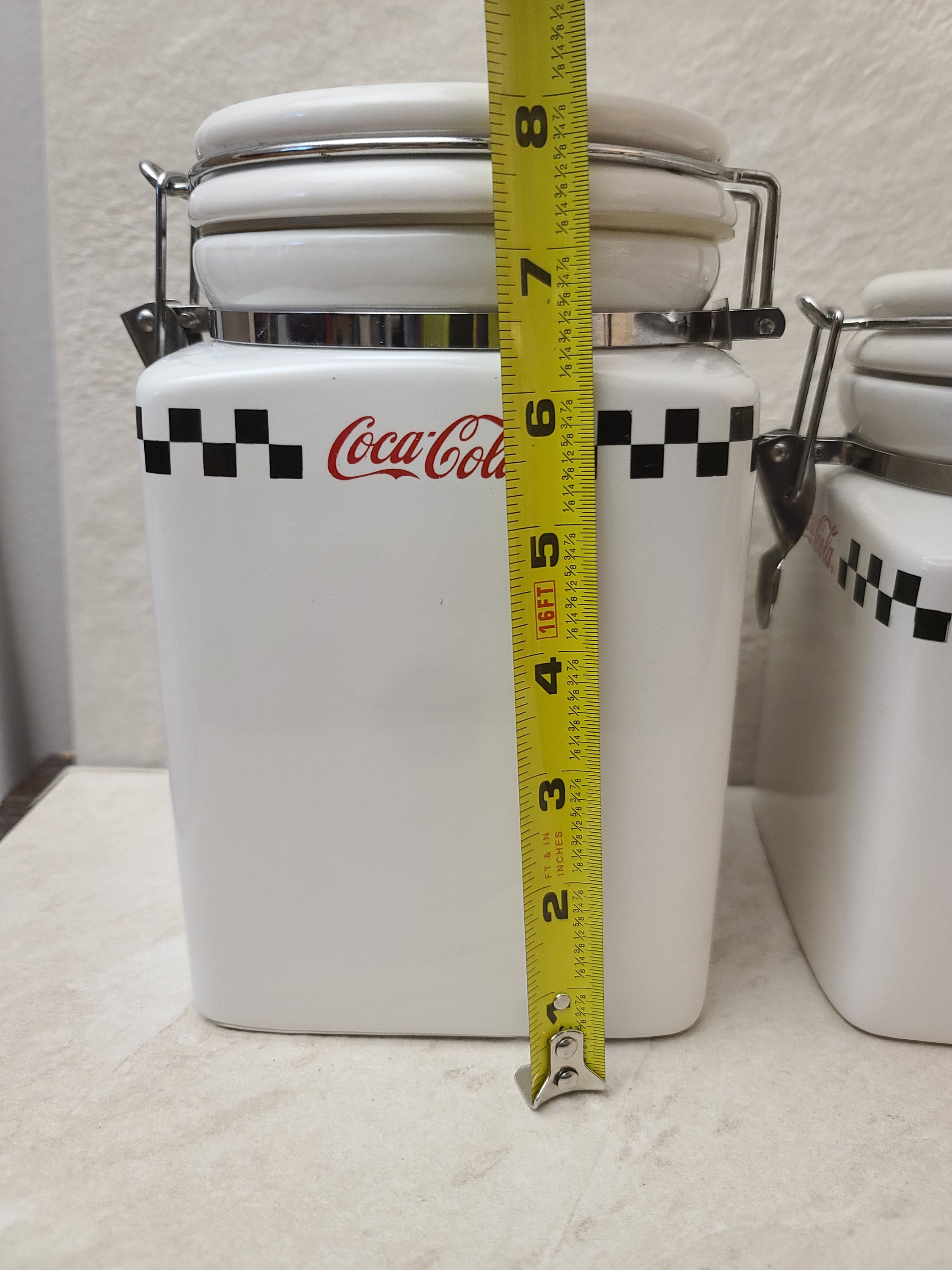 Vintage Gibson's Coca-cola Ceramic Three Piece Canister Set With ...