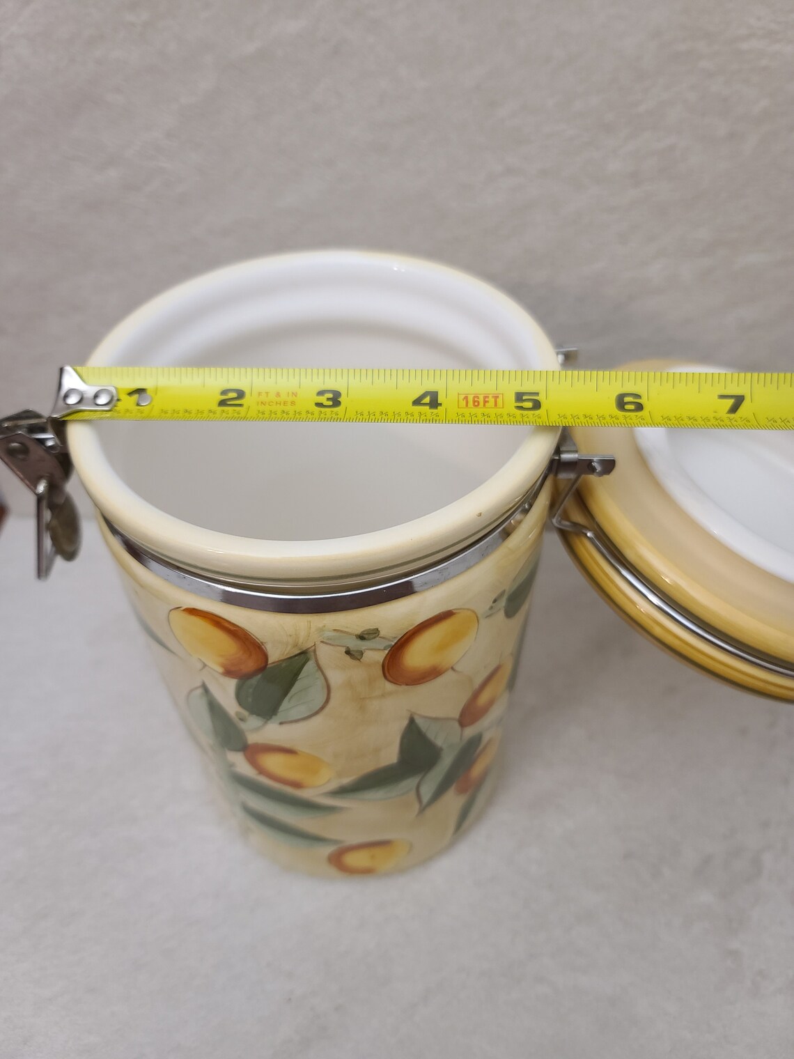 Vintage Fruit Porcelain Canisters With Latch Lid by Certified ...