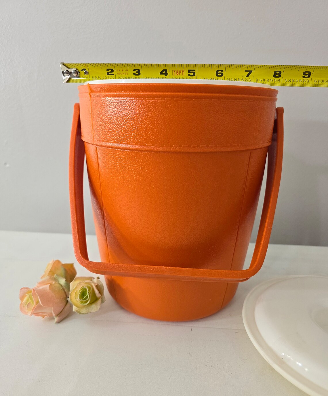 Vintage Rubbermaid Orange Ice Bucket With Lid - Etsy