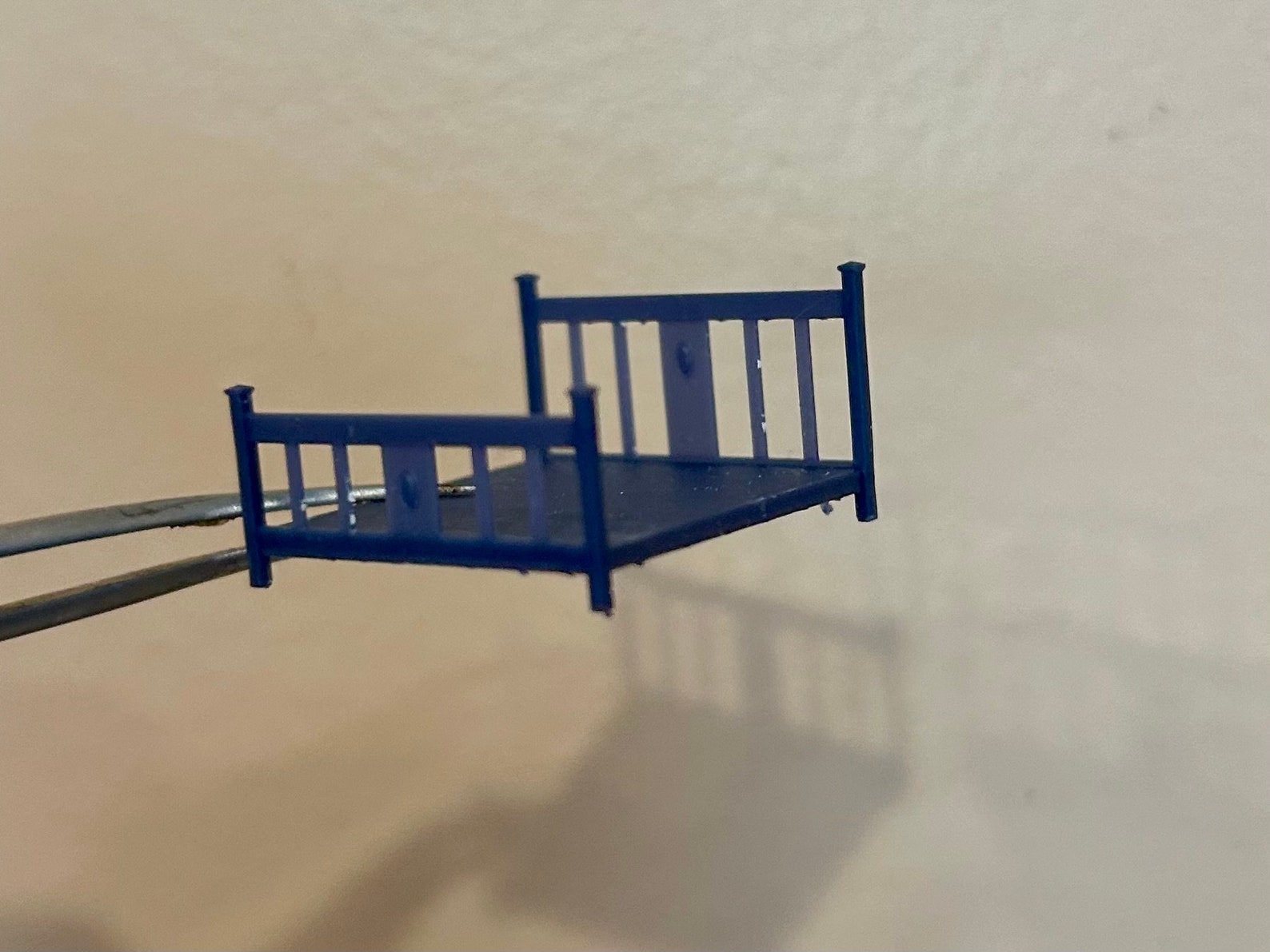 3D Resin Printed HO Scale 1:87 Queen Size Bed Frame, Mattress With ...