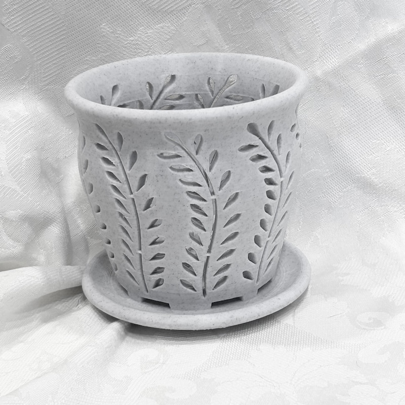 Small Grey Ceramic Pot - Etsy