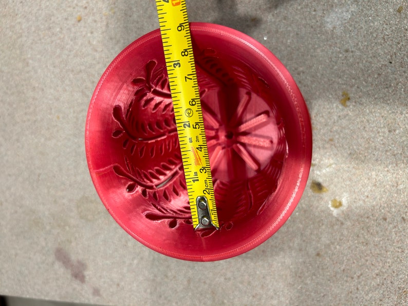 3D Printed Orchid Pot 3 Inch / 8 Cm Diameter Raspberry Red Filament ...