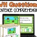 WH Questions Task Cards Sentence Comprehension With Pictures Visual ...