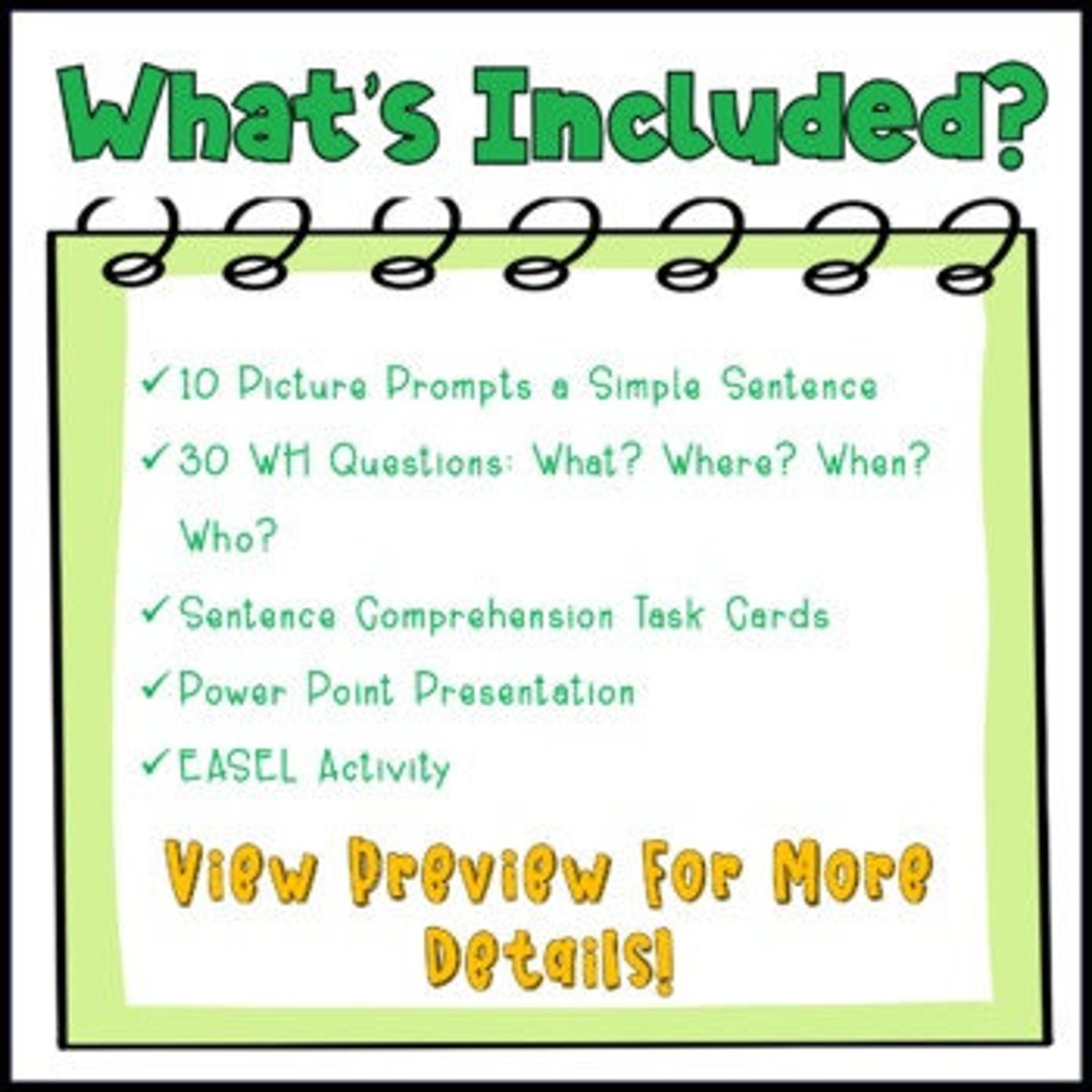 WH Questions Task Cards Sentence Reading Comprehension With Visual ...