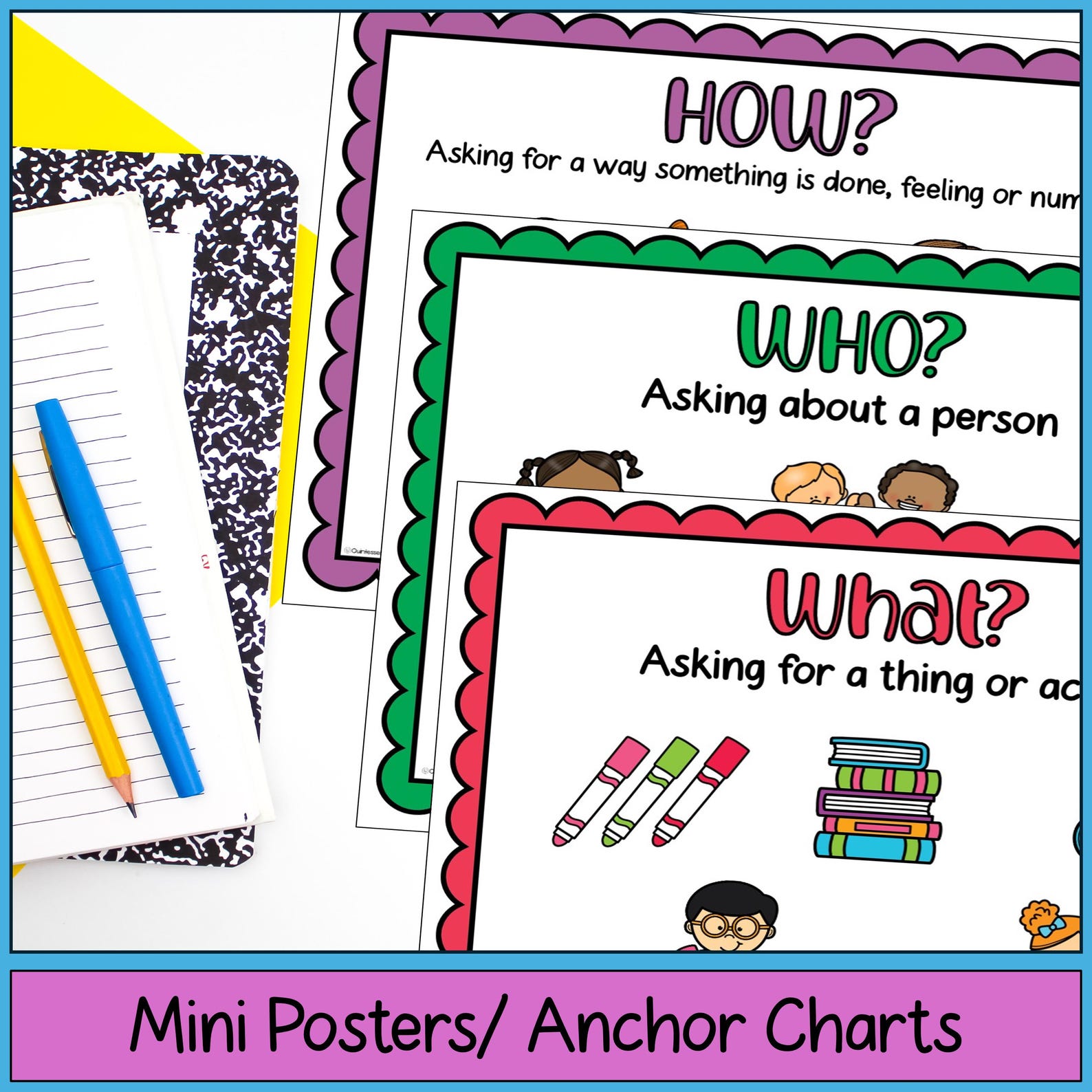 WH Questions Activities | Flip Book, Anchor Charts & Mazes | Special Ed ...