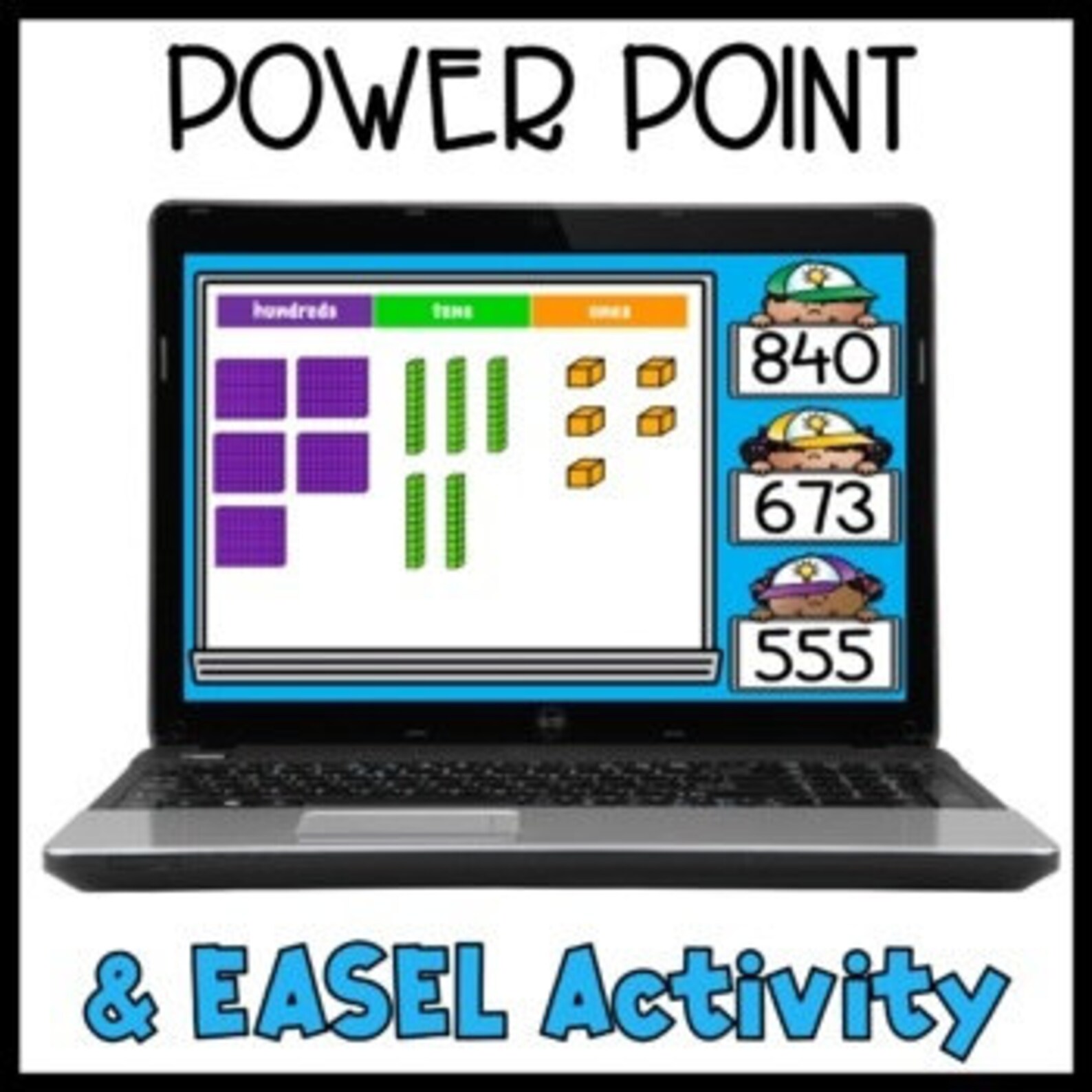 Place Value Hundreds Tens Ones Task Cards - Base 10 Blocks Activities ...