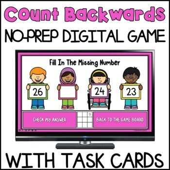 Counting Backwards Game N Task Cards - Number Sequencing Missing Number ...