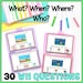 WH Questions Task Cards Sentence Comprehension With Pictures Visual ...