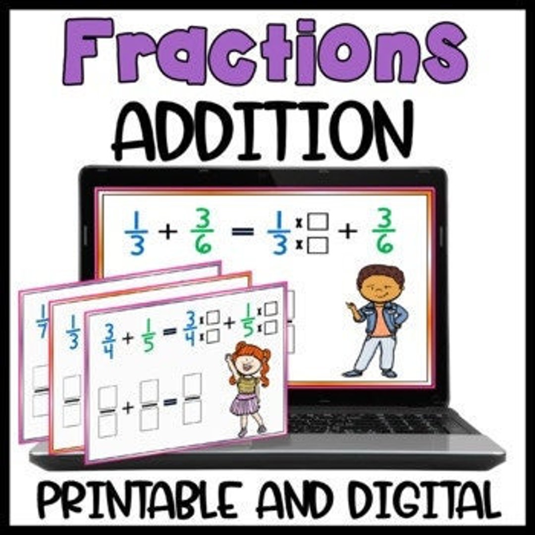 Fractions Addition Task Cards - Adding Fractions With Unlike ...