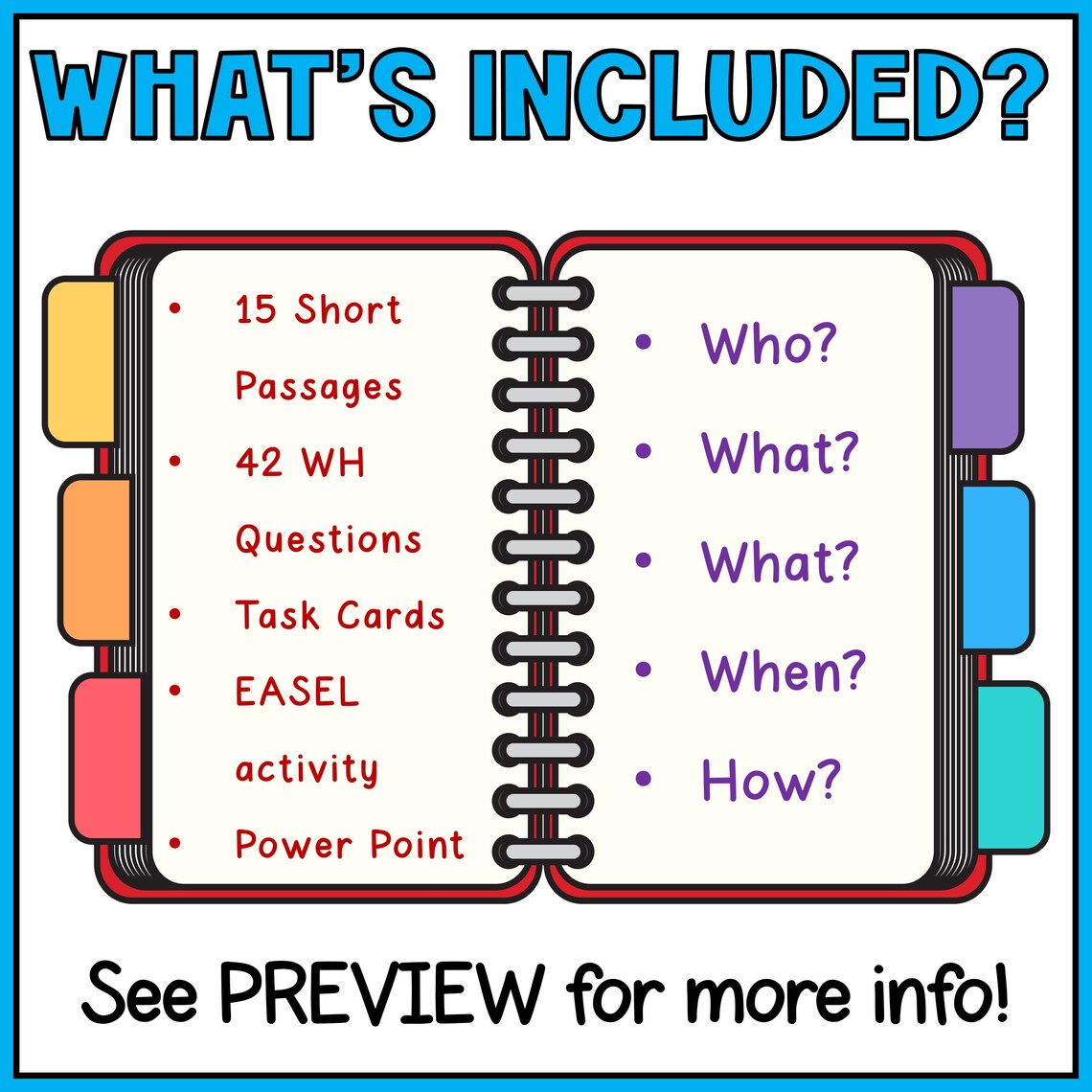 WH Questions Short Stories | Easy Picture Task Cards | SPED Literacy - Etsy