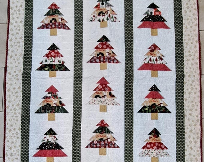 Christmas Tree Pieced Quilt - Etsy