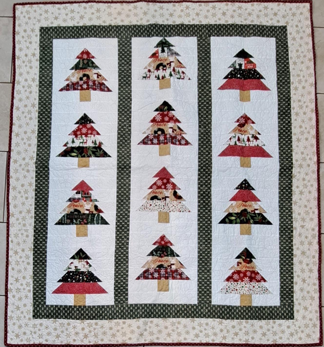 Christmas Tree Pieced Quilt - Etsy