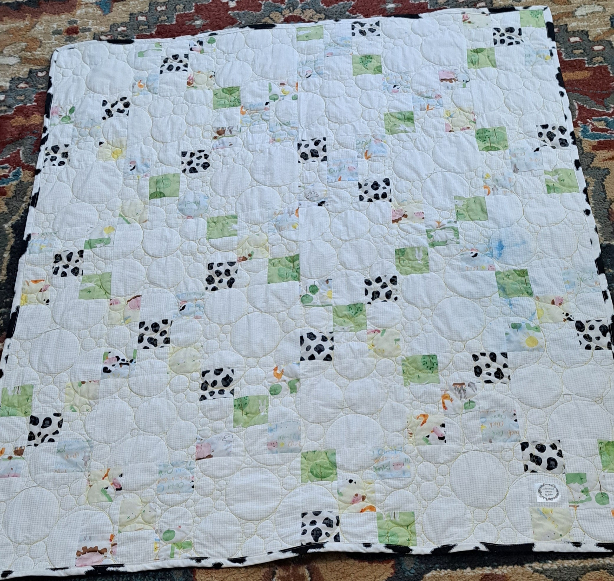 Irish Chain Baby Quilt Farm Animals - Etsy
