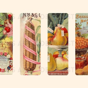 Vintage Seed Catalog Bookmarks: 1880s-1900s Ephemera Set #5 (digital ...
