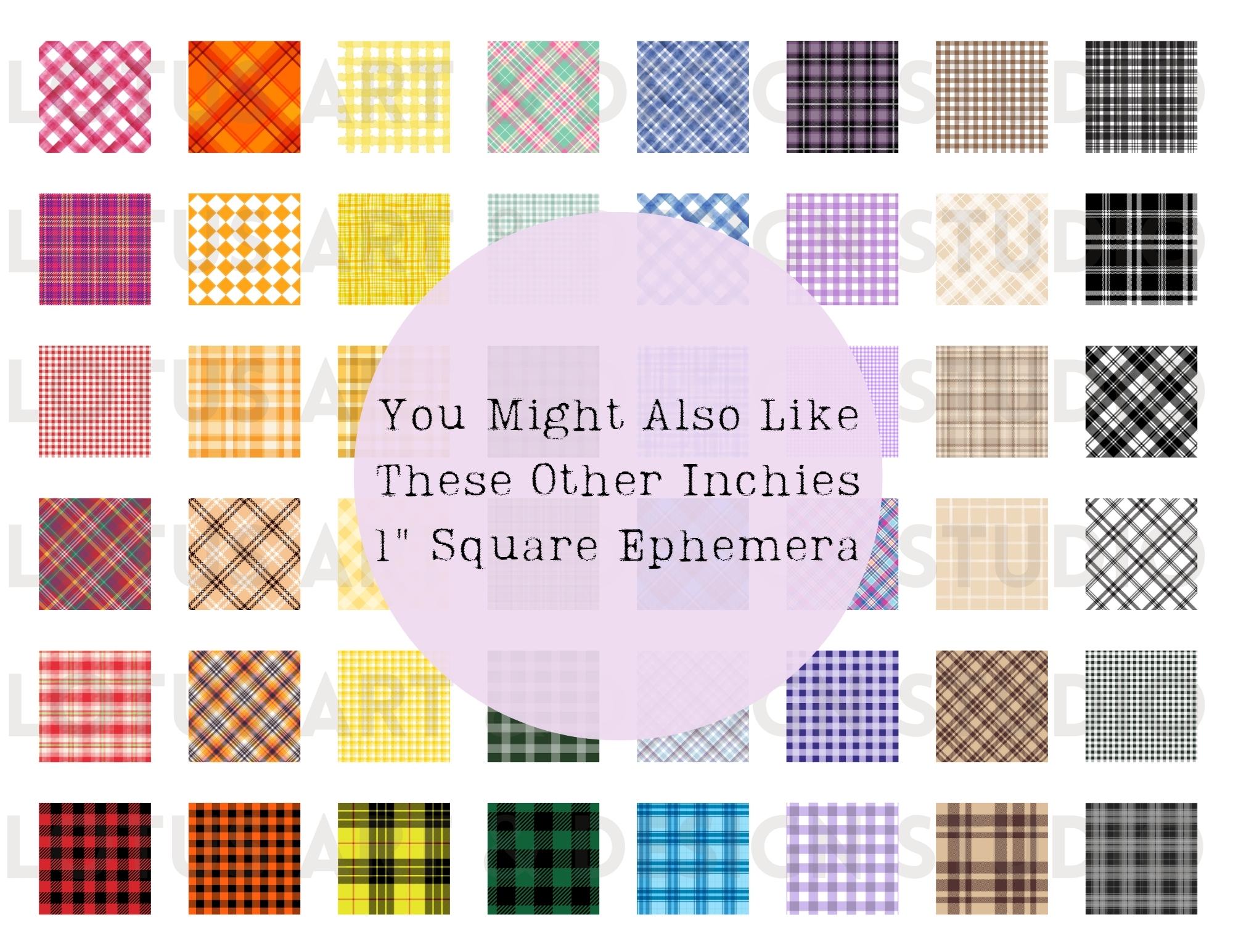 Printable Inchies Sheet, 48 Flower Botanical Theme #3, 1 Inch, 1 ...