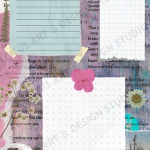 Printable Journal Pages Digital Download Paper Set for Journaling, Junk ...