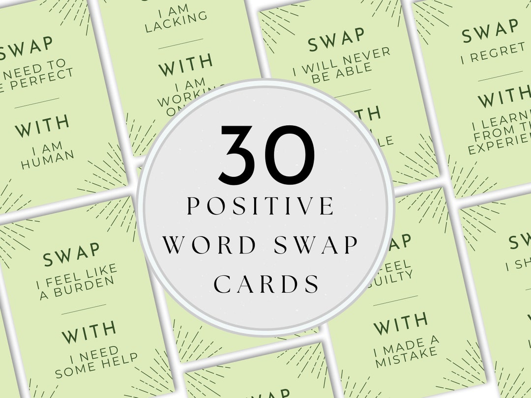 Positive Mindset Cards Printable Digital Cards, Edit in Canva, Mental ...