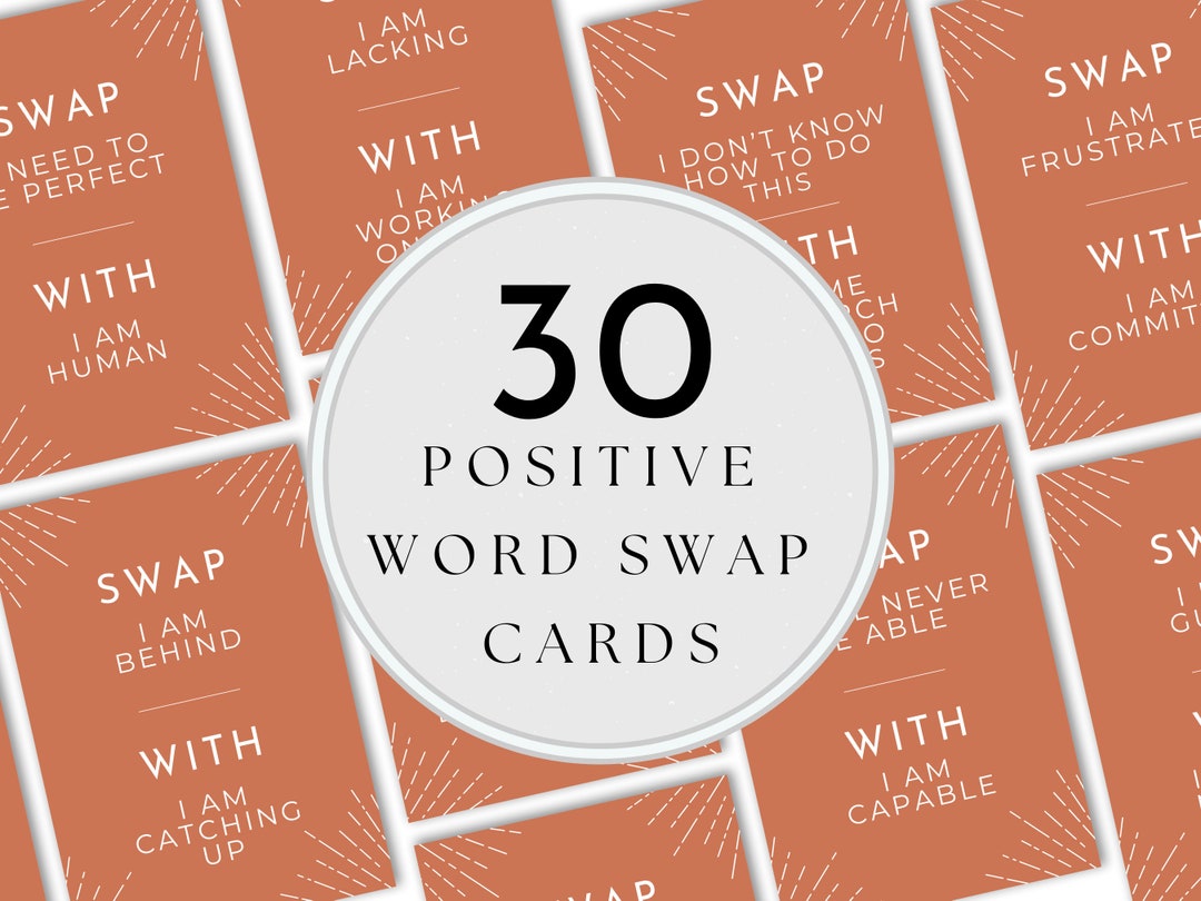 Positive Mindset Cards Printable Digital Cards Edit in Canva - Etsy