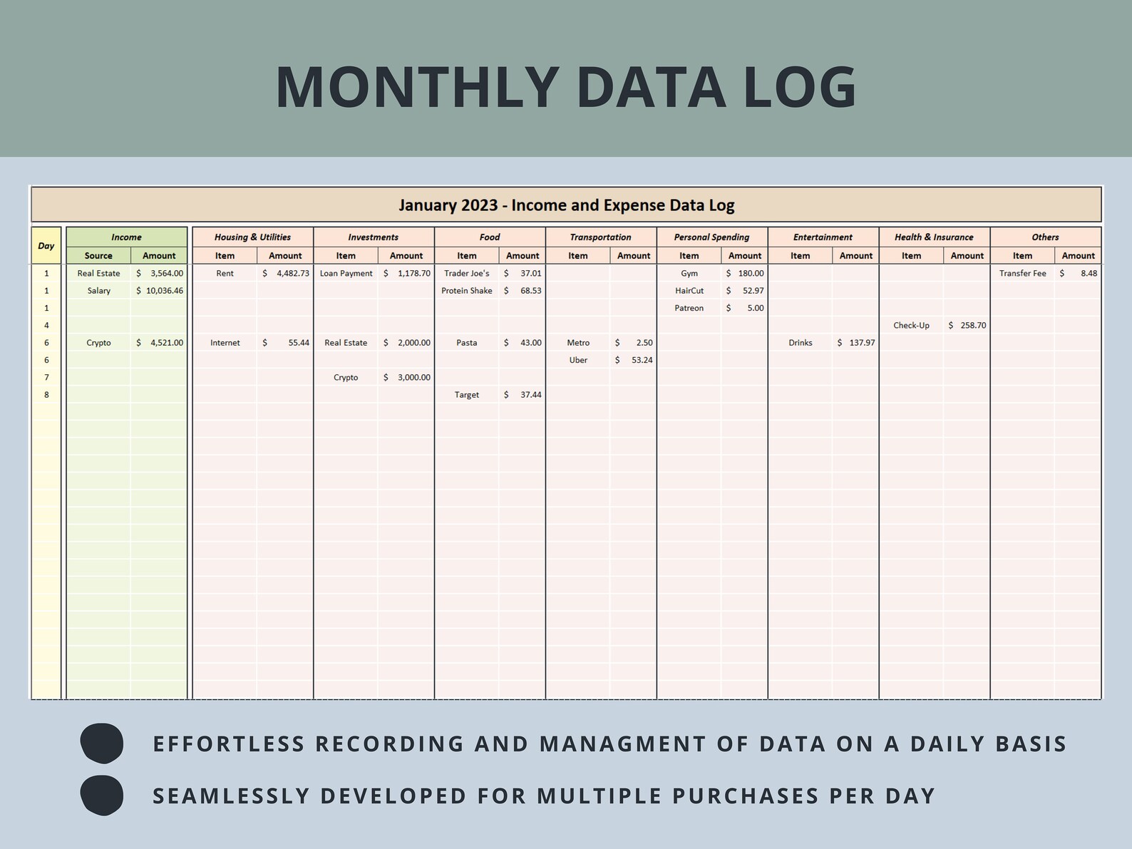 Gray Budget Tracker and Expense Spreadsheet Template - Comprehensive ...