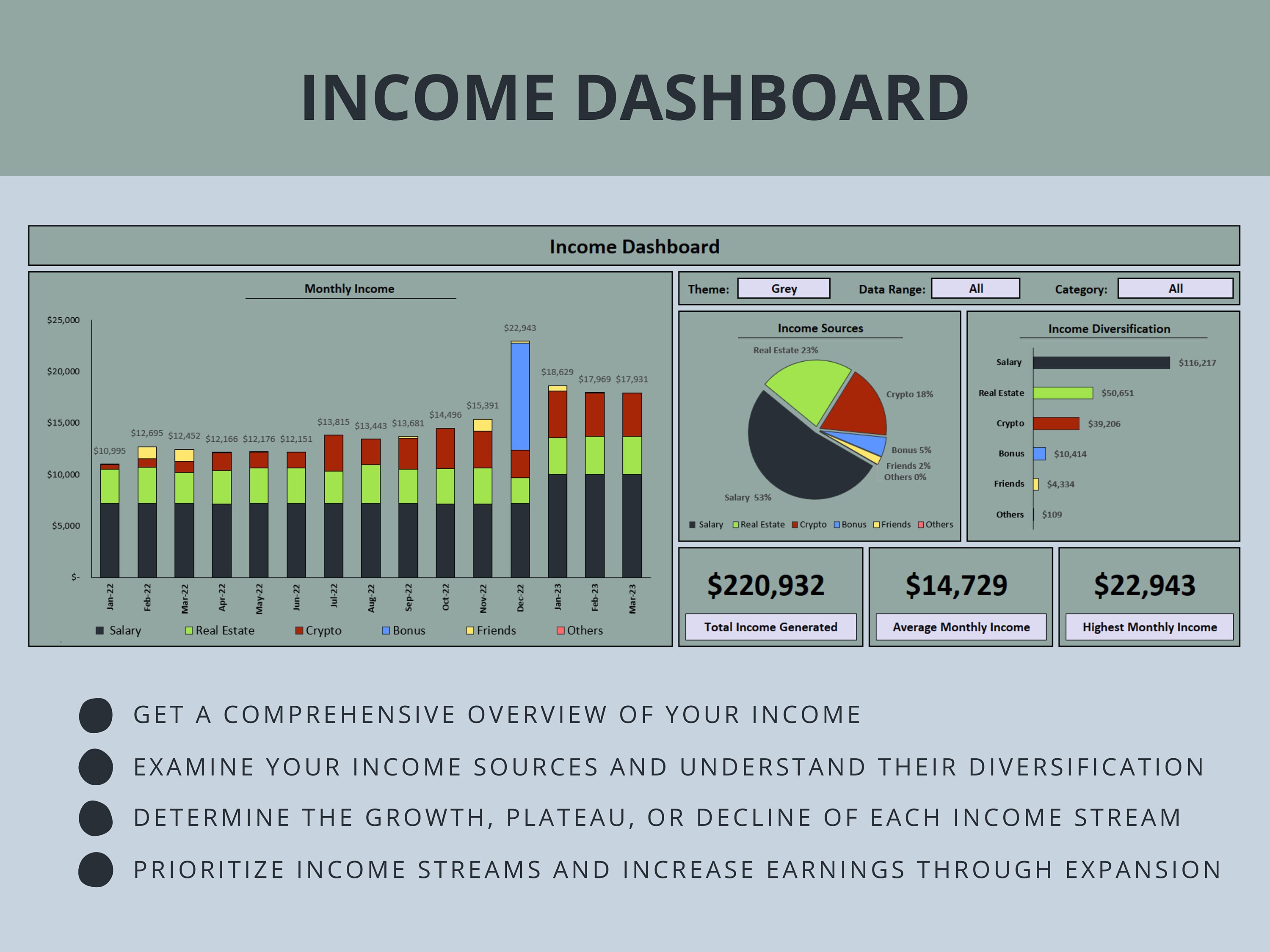 Gray Budget Tracker and Expense Spreadsheet Template - Comprehensive ...