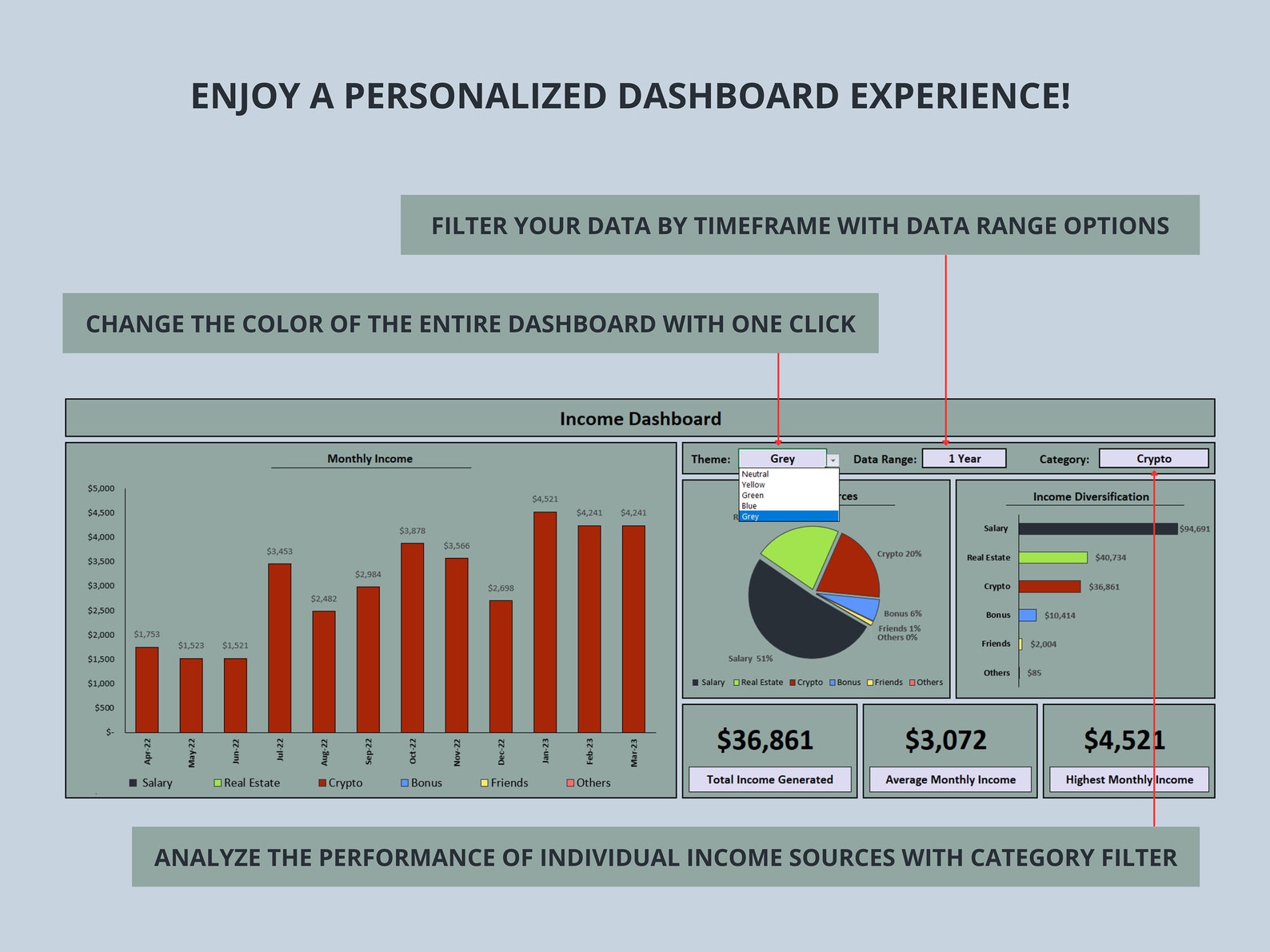 Gray Budget Tracker and Expense Spreadsheet Template - Comprehensive ...