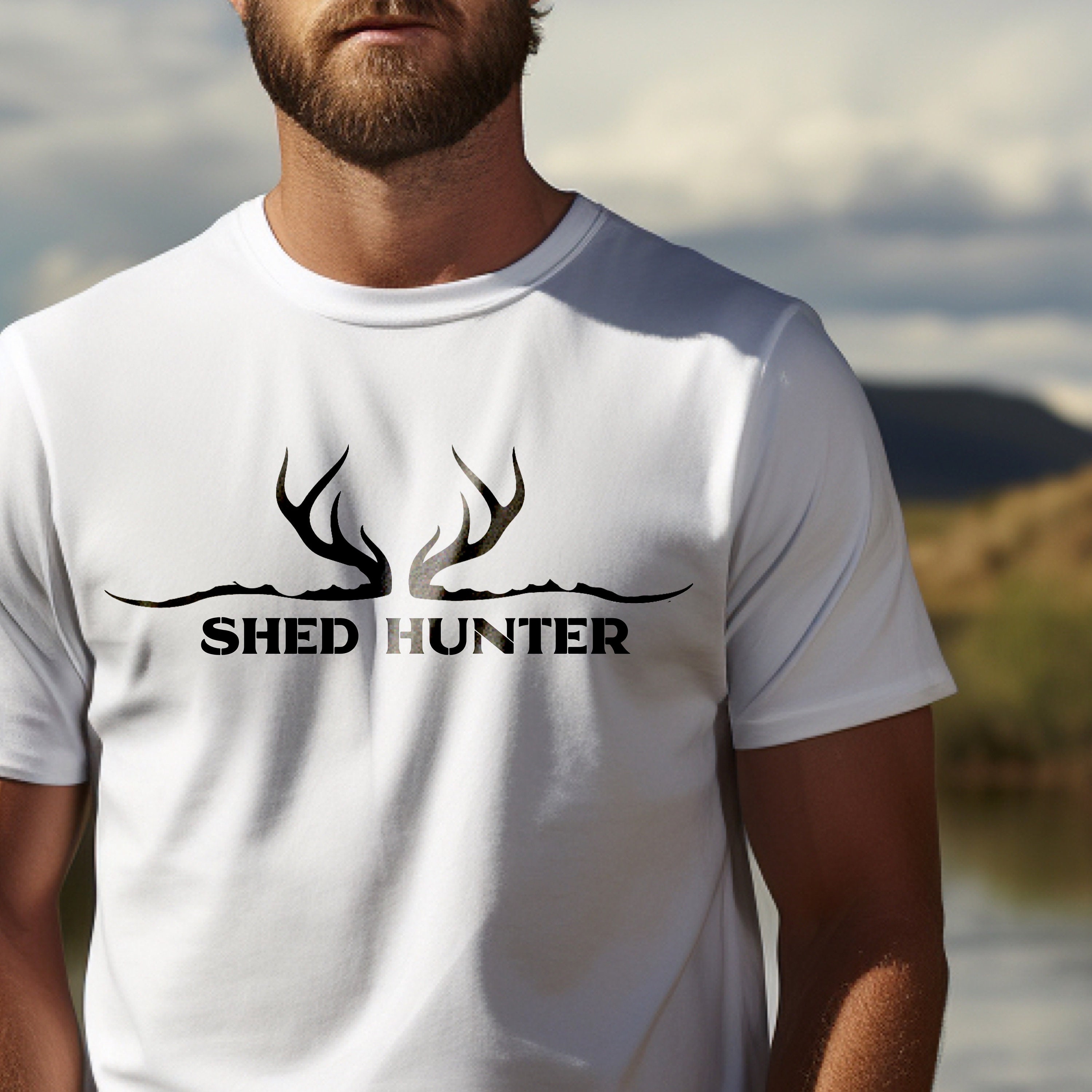 Shed Hunter, Mens Hunting Shirt, Mens Shed Hunting Tee, Mens Elk Shirt ...