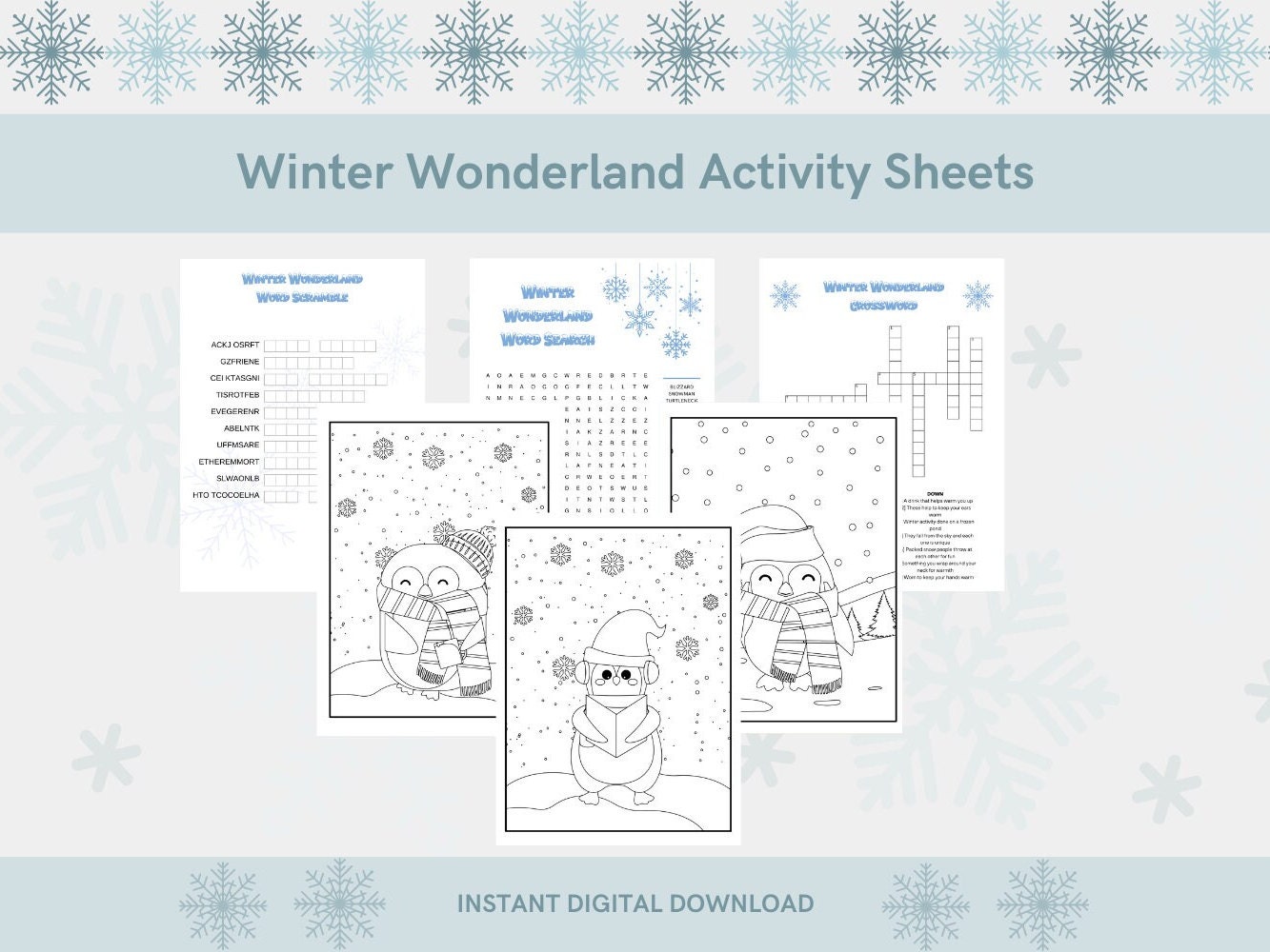 Winter Activity Printable, Christmas Activity Printable, New Year ...