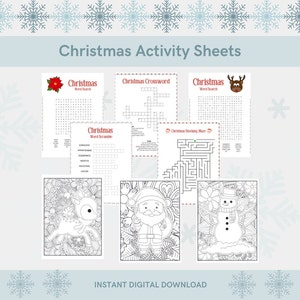 Winter Activity Printable, Christmas Activity Printable, New Year ...