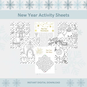 Winter Activity Printable, Christmas Activity Printable, New Year ...