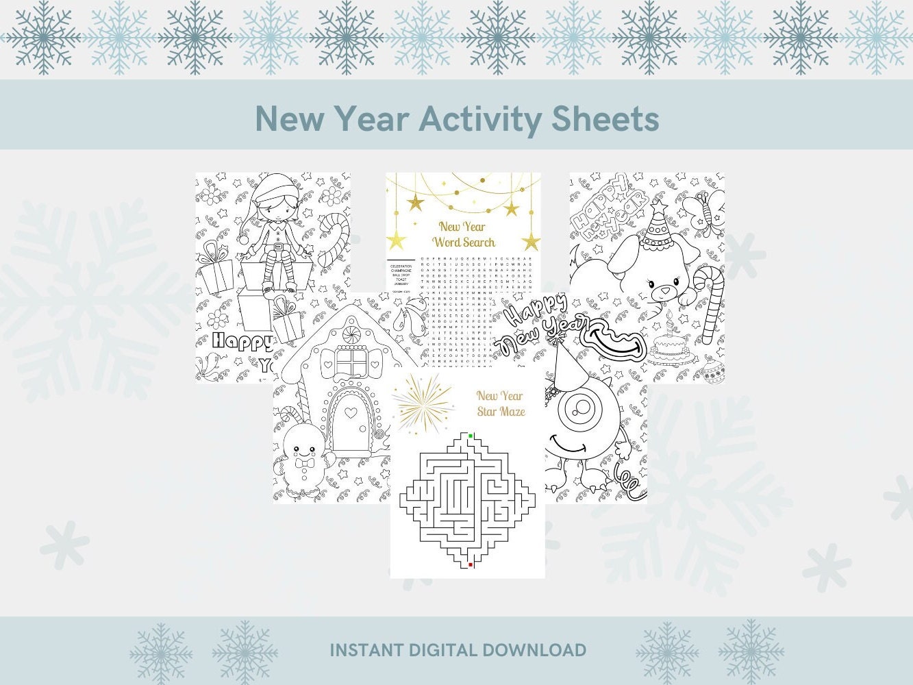 Winter Activity Printable, Christmas Activity Printable, New Year ...