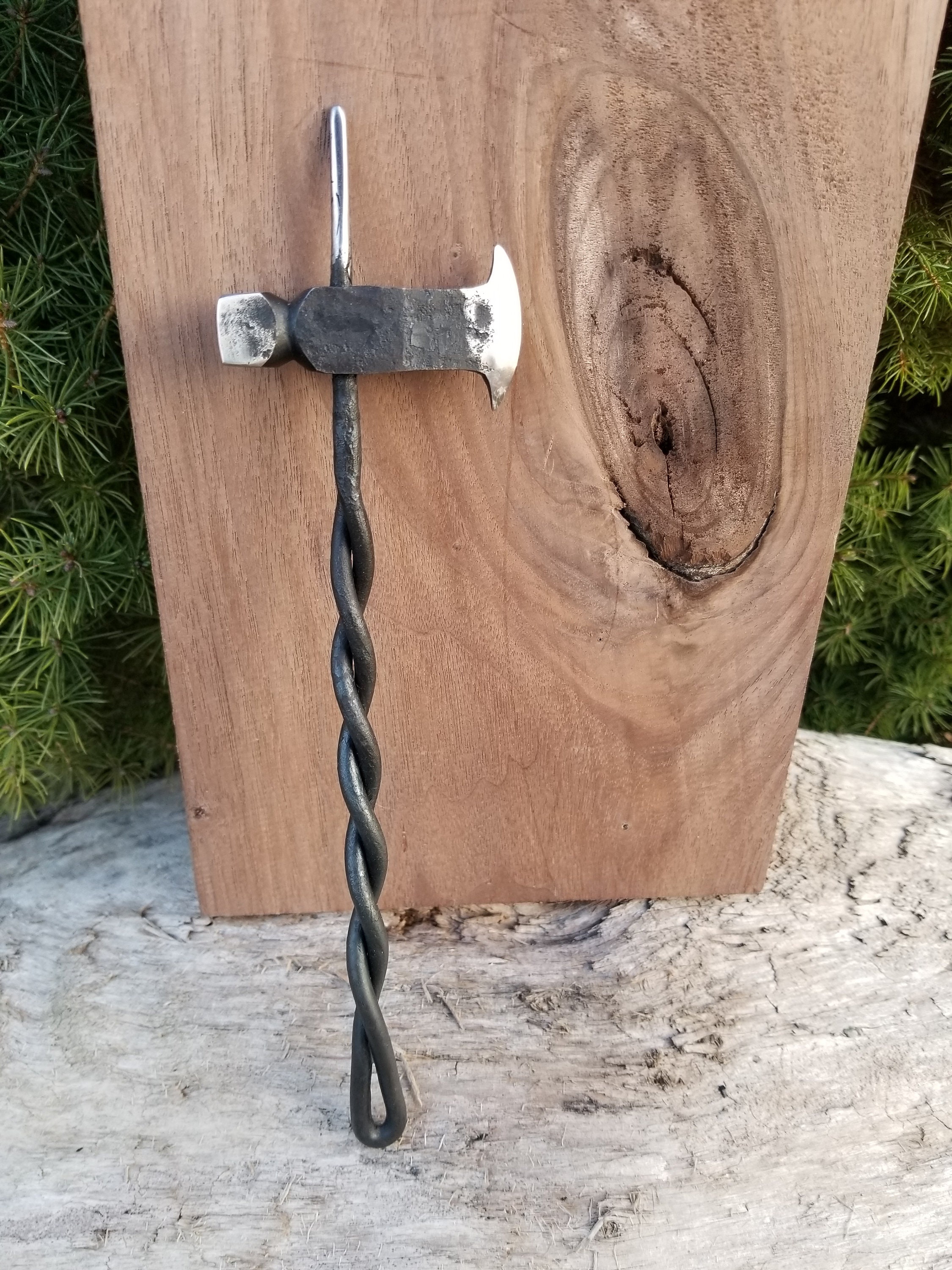 Handmade Miniature Twisted Poleaxe - Forged Axe Head and Handle - Etsy