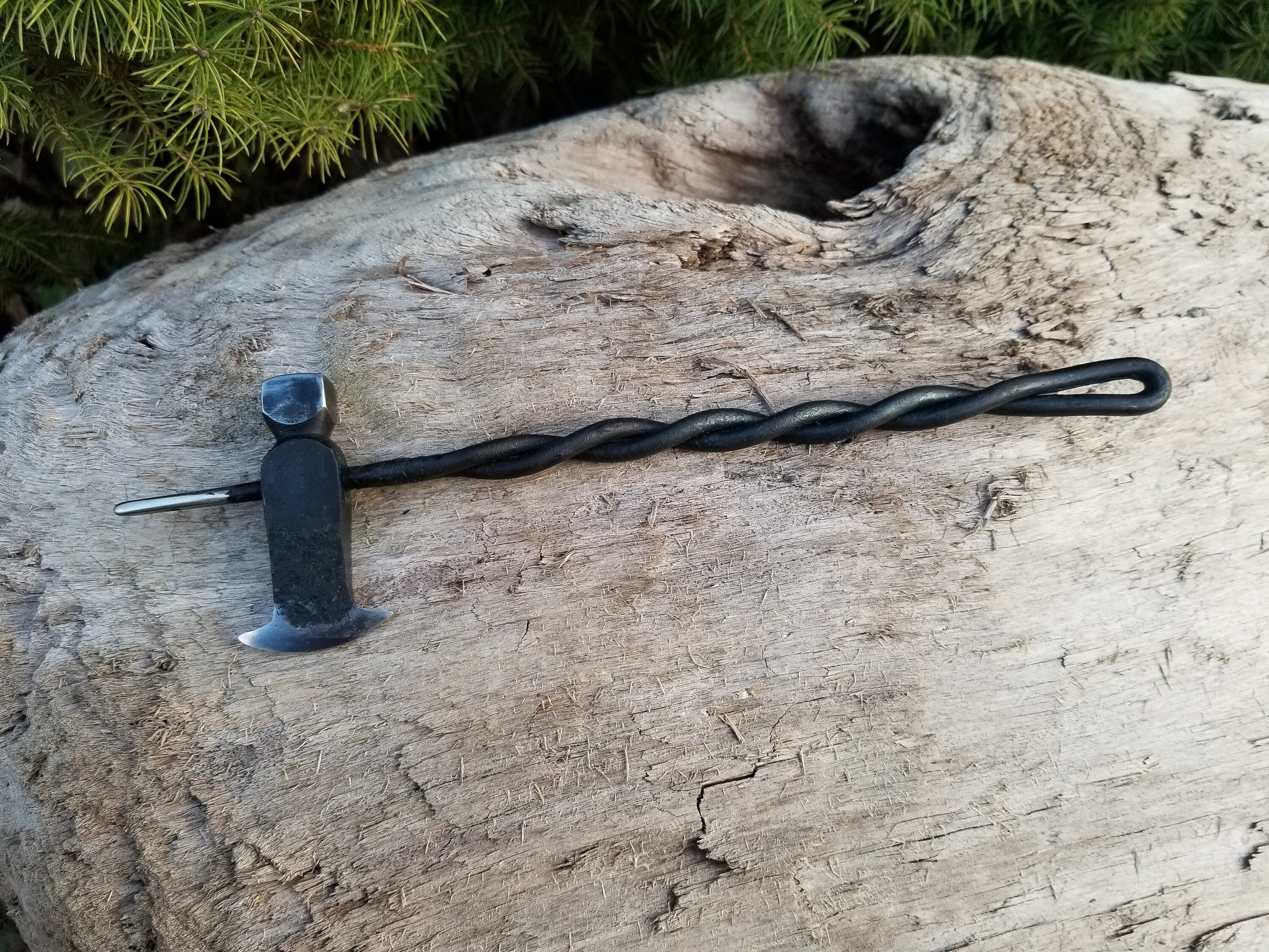 Handmade Miniature Twisted Poleaxe - Forged Axe Head and Handle - Etsy