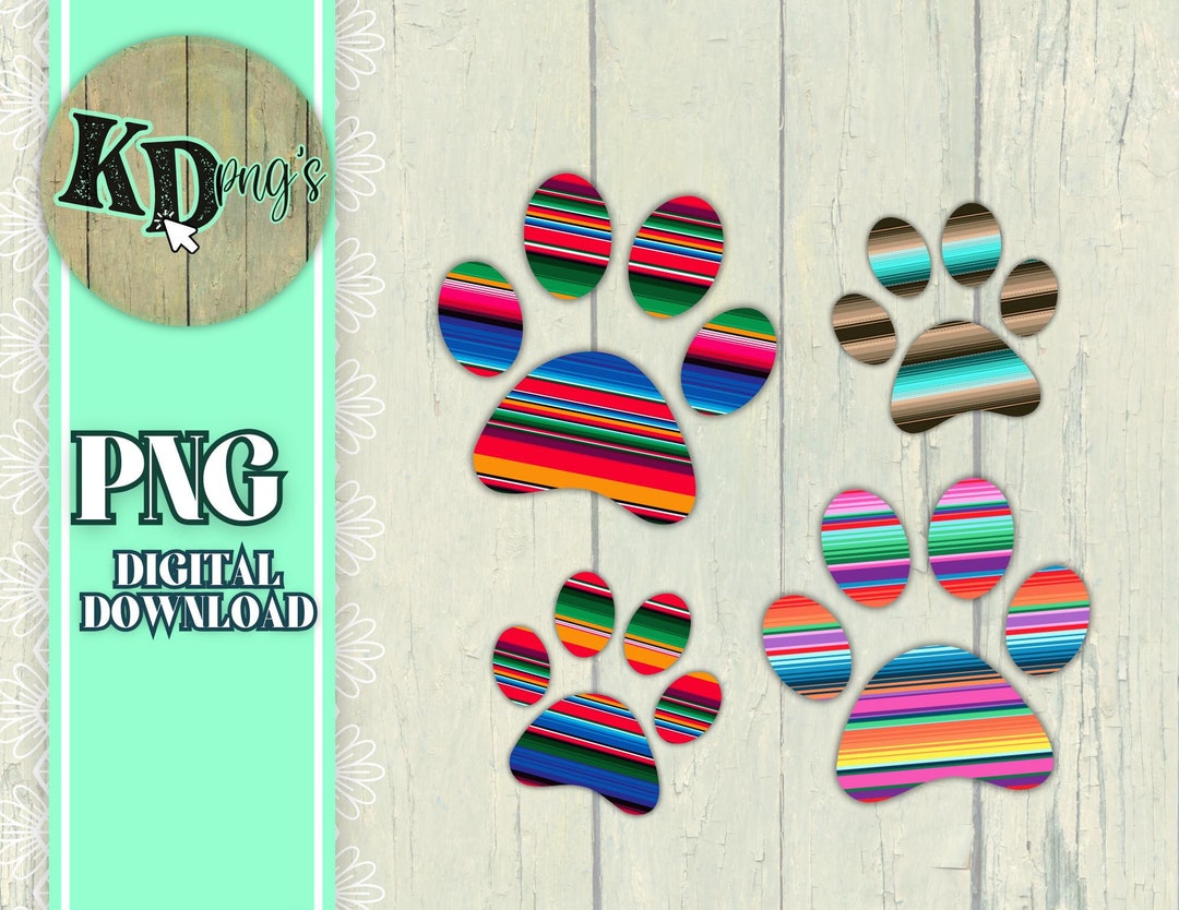 Paw Print PNG Bundle, Paw Print Designs, Sublimation Bundles, Paw Print ...