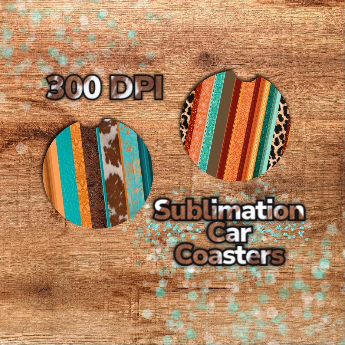 Western Car Coaster PNG Bundle, Cupholder Sublimation Designs (39) - Etsy