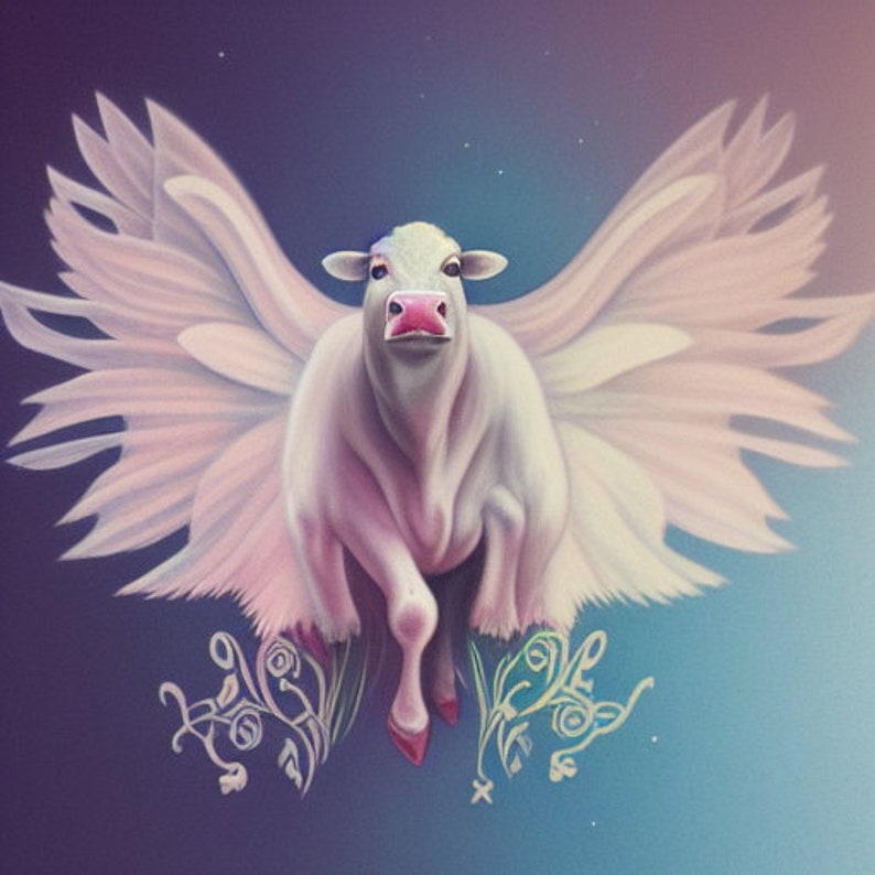 Cow With Wings - Etsy