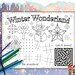 Winter Coloring Placemat, Christmas Party Coloring Page, Kids Activity ...