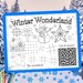 Winter Coloring Placemat, Christmas Party Coloring Page, Kids Activity ...
