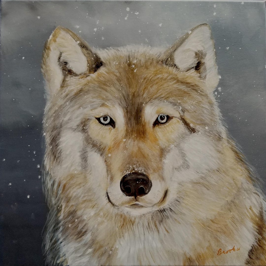 Wolf Painting - Artist Original Wall Art - Etsy