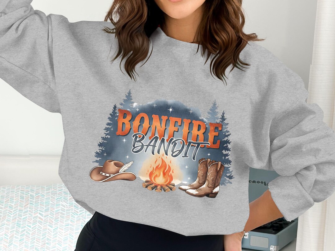 Bonfire Bandit PNG | Western Cowgirl Sublimation Design | Cowboy Hat ...