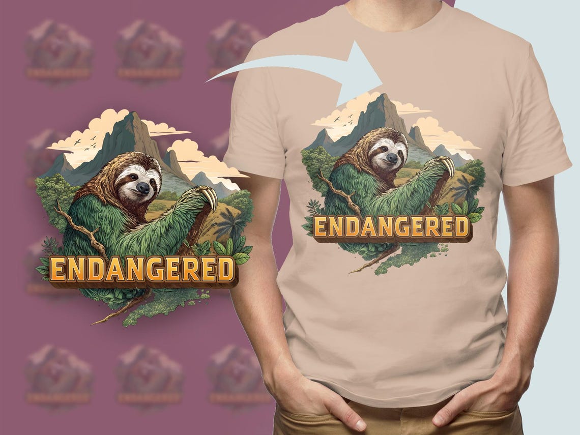 Endangered Sloth PNG: South America Map Art, Jungle Animal Clipart ...