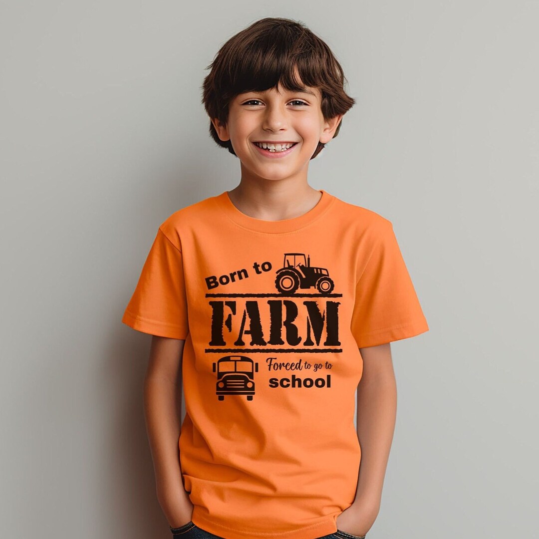 Born to Farm, Forced to Go to School Kids Heavy Cotton™ Tee - Etsy