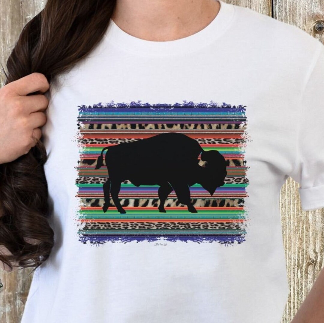 Aztec Buffalo Design by Little Pine Life, Bella + Canvas True-to-size ...
