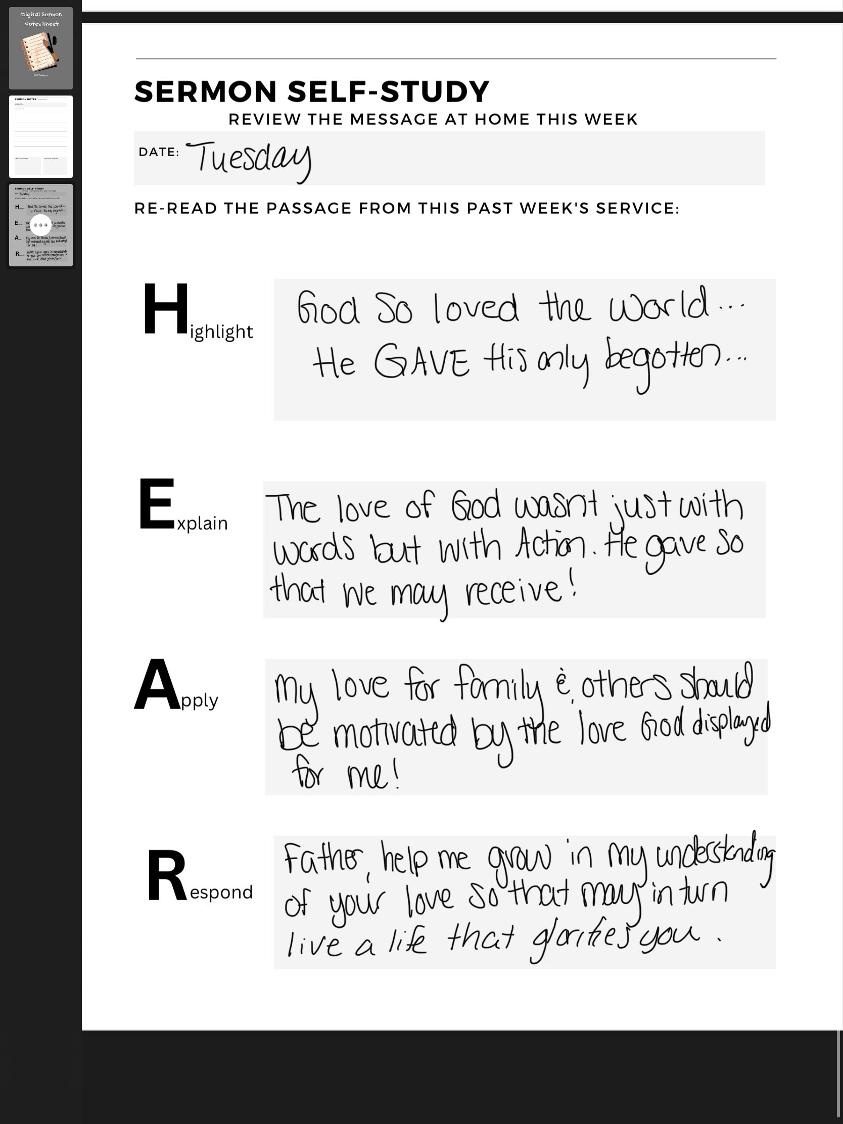 Digital Sermon Notes Sheet - Etsy