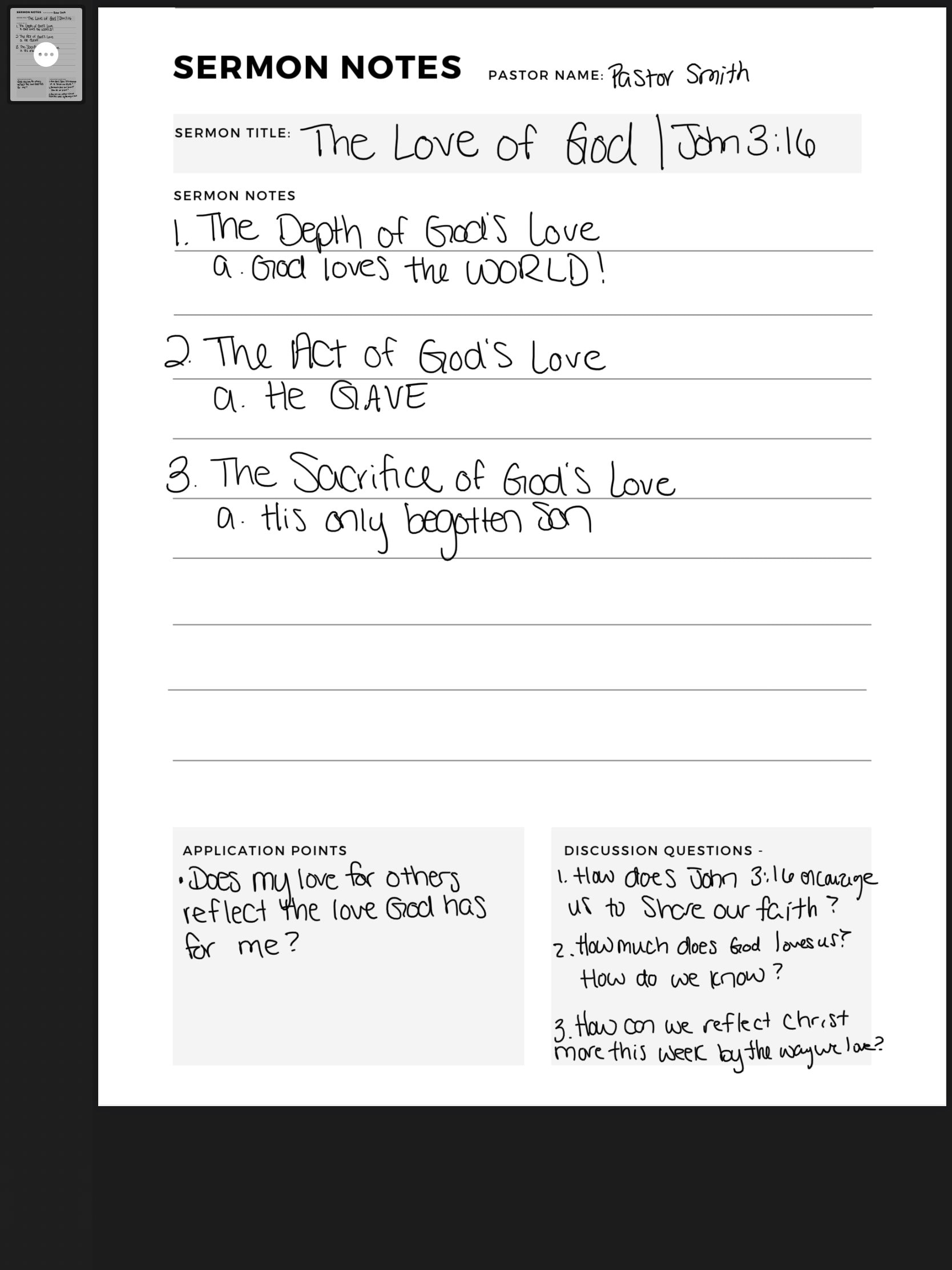 Digital Sermon Notes Sheet - Etsy