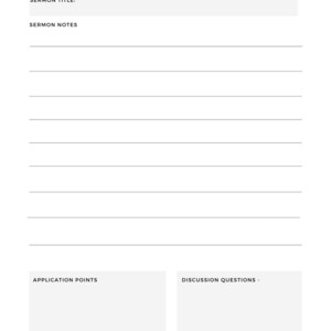 Digital Sermon Notes Sheet - Etsy