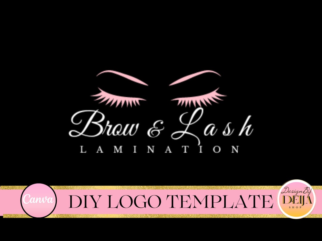 DIY Eyebrow Lamination Logo Design Template, Lash Technician Logo ...